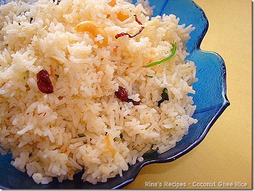 Rina's Recipes: Ghee Coconut Rice